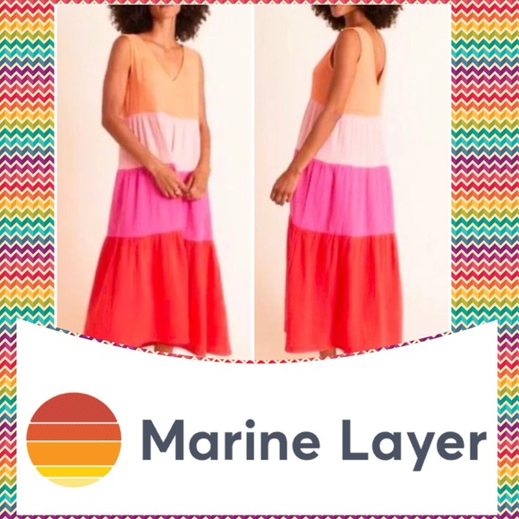 Marine Layer | Dresses | Marine Layer Vibrant Tiered Dress | Poshmark